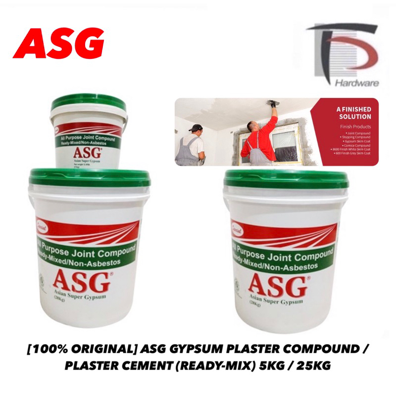 [100% ORIGINAL] ASG GYPSUM PLASTER COMPOUND / PLASTER CEMENT (READY-MIX ...