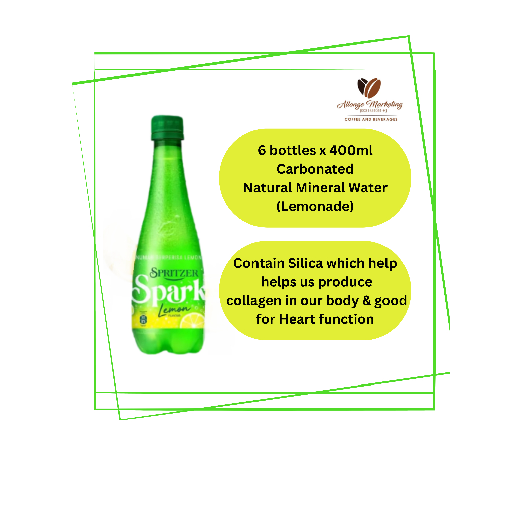 SPRITZER SPARKLING MINERAL WATER LEMONADE 400ml (Allonge Marketing) | Shopee Malaysia