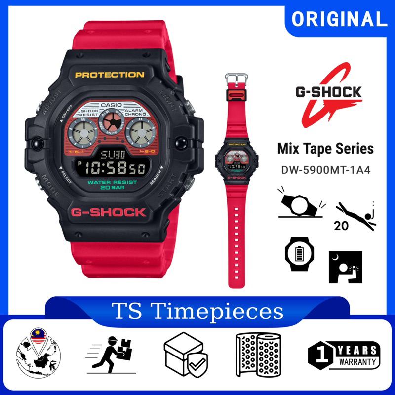G SHOCK Mix Tape Tapak Kucing Series DW-5900MT-1A4 / DW-5900MT / DW ...
