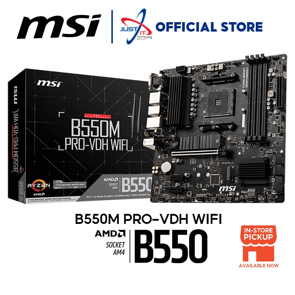 MSI B550M PRO-VDH WIFI AM4 MATX MOTHERBOARD COMBO RYZEN 5 5600G / 5500 ...