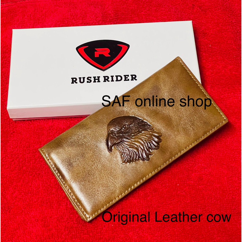 Original Rush rider Men's Top Quality Genuine Cow Leather Wallet Dompet ...