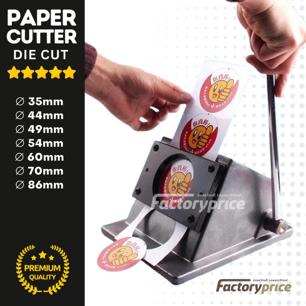 Paper Die Cutter | Button Badge 25mm-75mm Paper Die Cutter | Circle ...