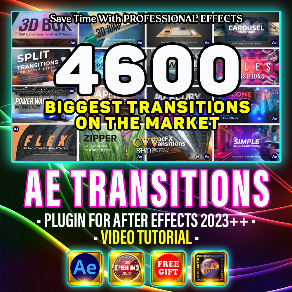 Mega Transitions Pack For Adboe AE - 4600 Transitions + SFX - MB4 ...