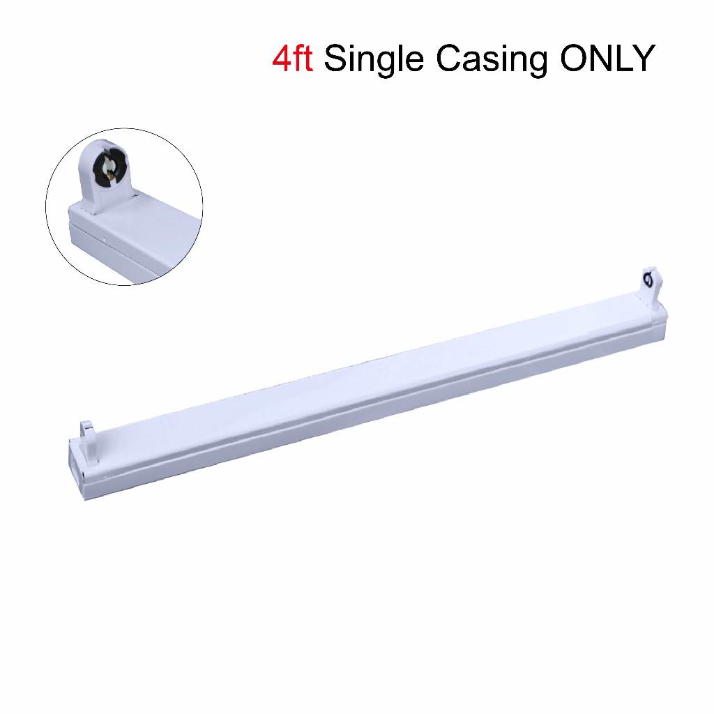(2FT & 4FT) T8 LED Tube Casing Fitting Thin/Thick for LED T8 Tubes ...
