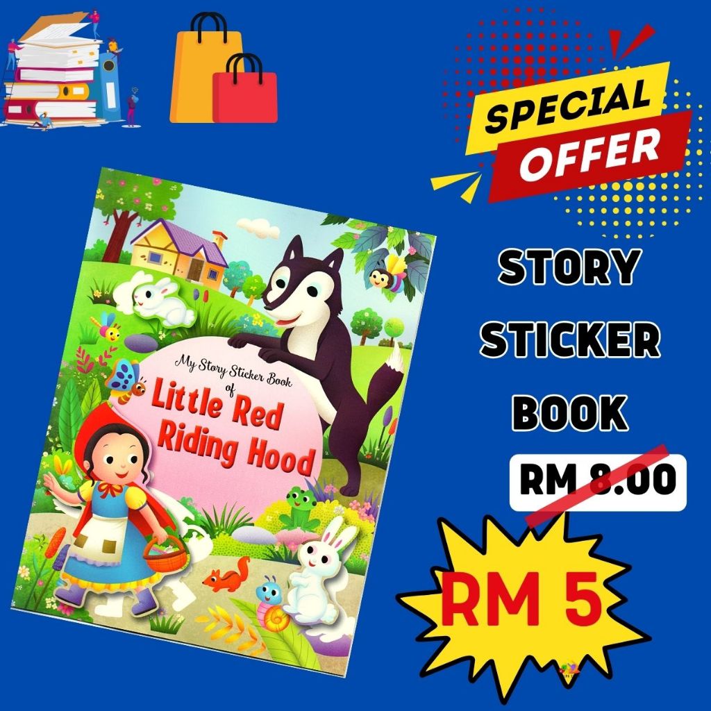 My Story Sticker Books Beautiful Illustration Sticker Cinderella Bambi ...