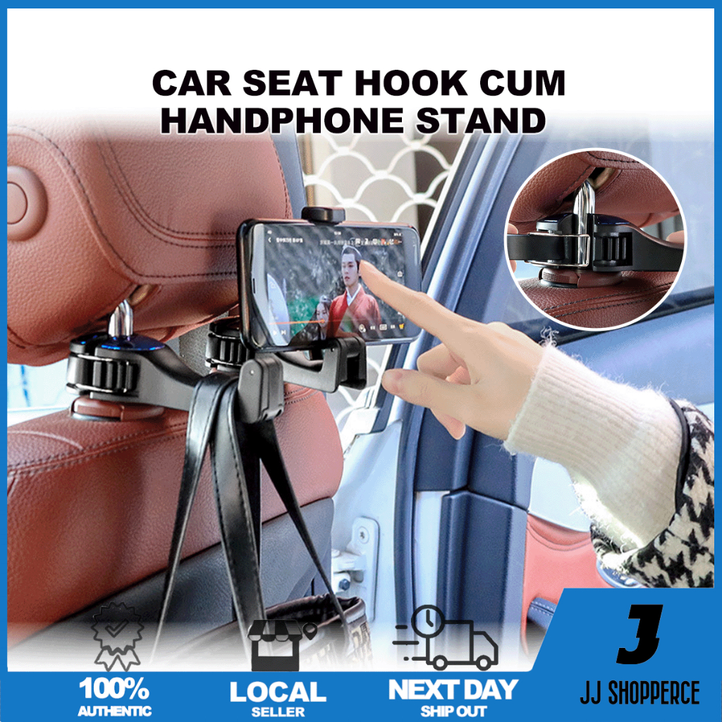 [MY] 2-in-1 Car Hook Phone Holder/ Car Back Seat Hook Phone Holder ...