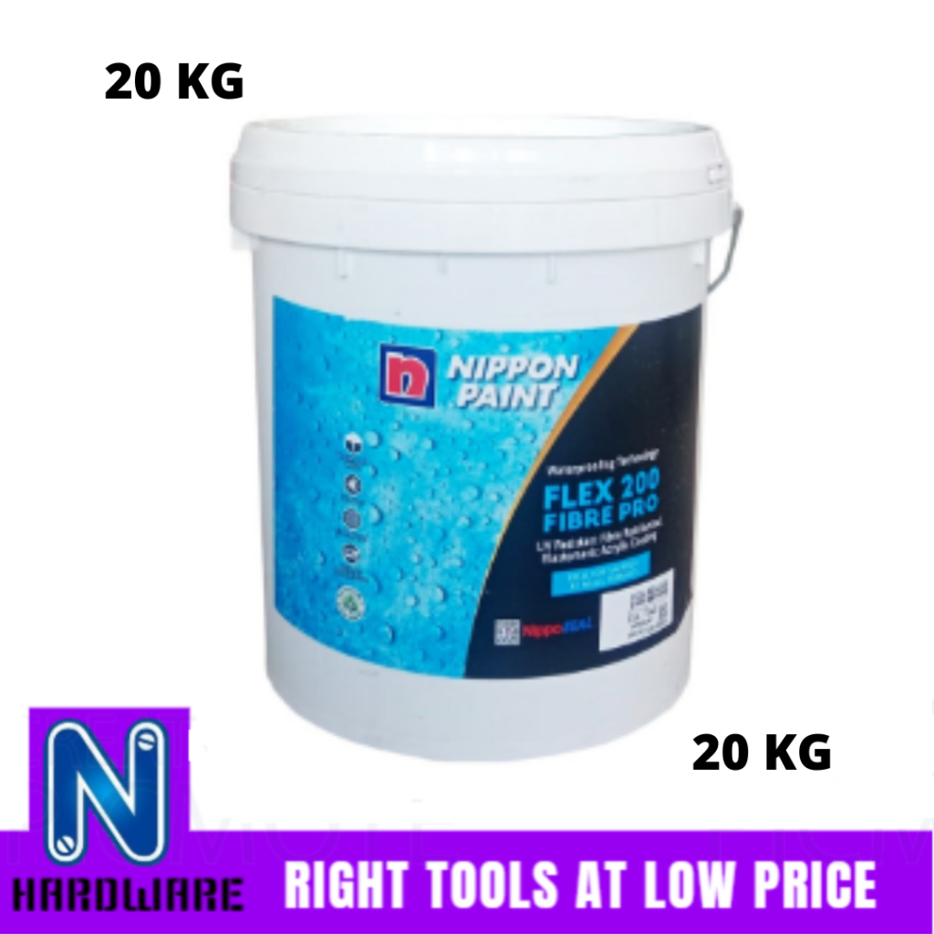 Nippon Paint Waterproofing Technology Flex 200 Fibre Pro - 20KG | Shopee Malaysia