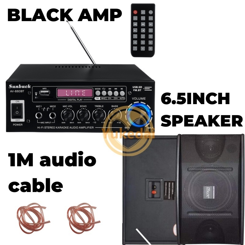 Home amplifier speaker set 160w 6.5inch speaker 2 units，2000W Singing ...