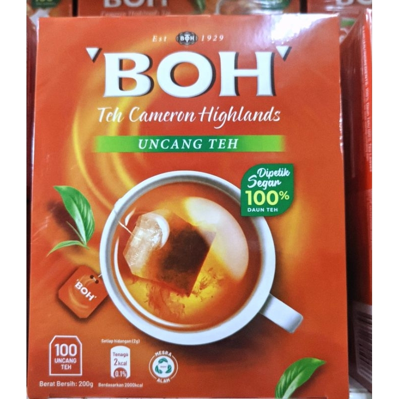 BOH Uncang Teh 100Tea Bags x 2 grams (200grams) | Shopee Malaysia
