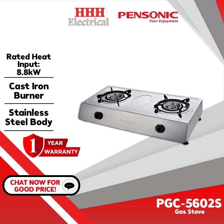 Pensonic Stainless Steel Gas Cooker/ Dapur Gas PGC-5602S | Shopee Malaysia