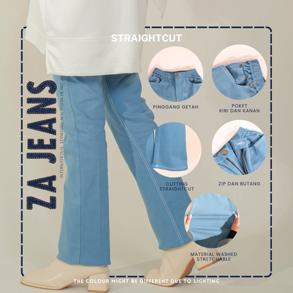 Caca's Za Jeans Straightcut | Jeans Muslimah Memeri | Shopee Malaysia