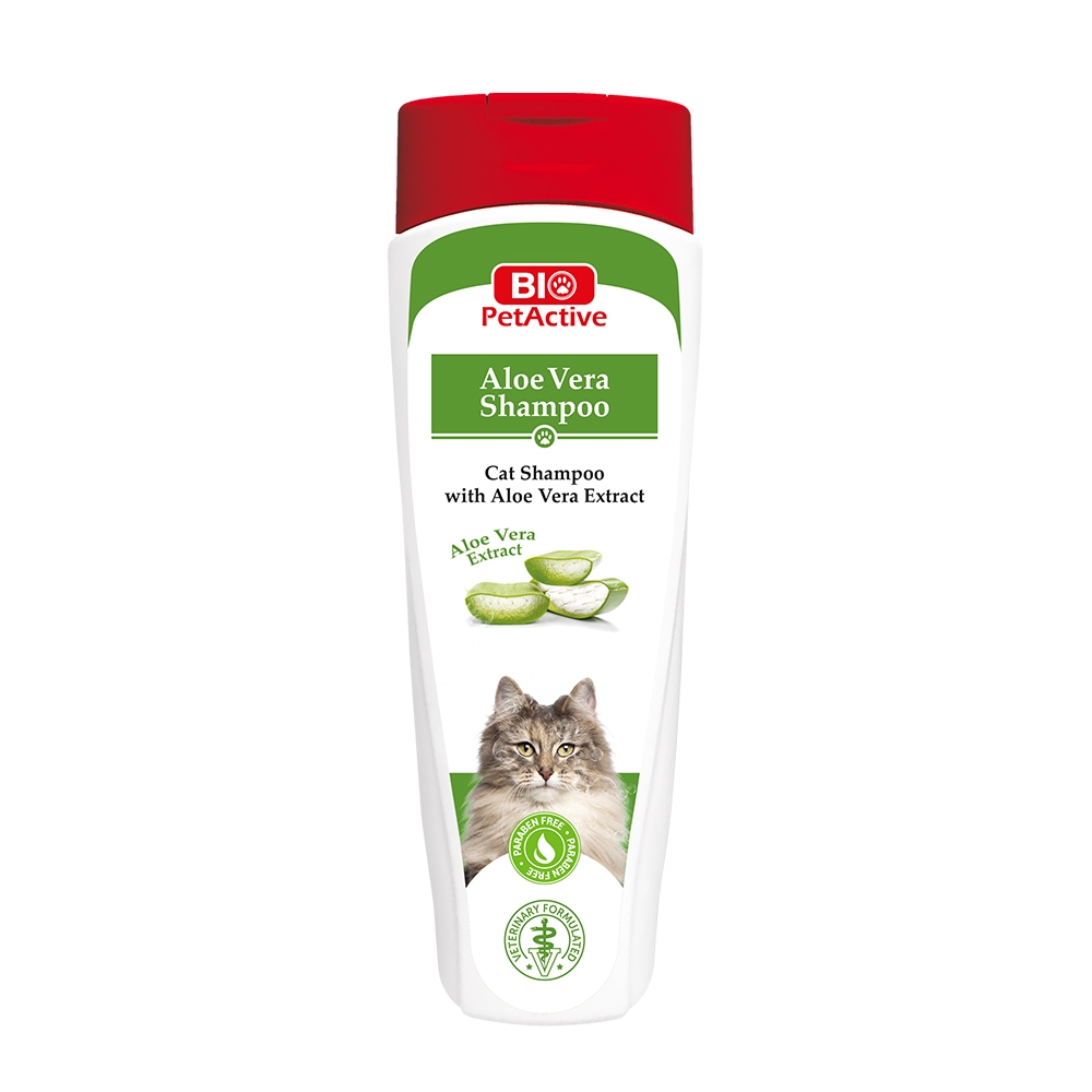 Bio PetActive Aloe Vera Shampoo for Cat Shampoo with Natural Aloe Vera ...