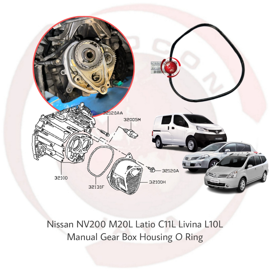 Nissan O Ring Manual Gear Box Housing Latio Livina NV200 Almera N17 ...