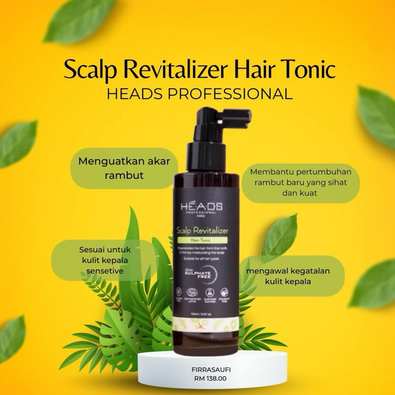Heads Scalp Revitalizer Hair Tonic | Shopee Malaysia