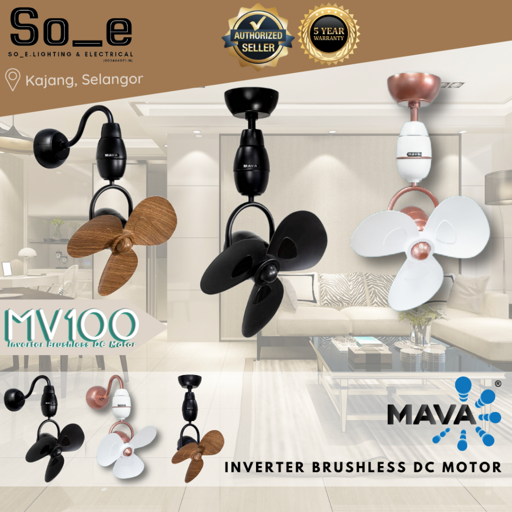 (Ready Stock) Mava Fan MV100 Corner Fan Inverter Brushless DC Motor ...