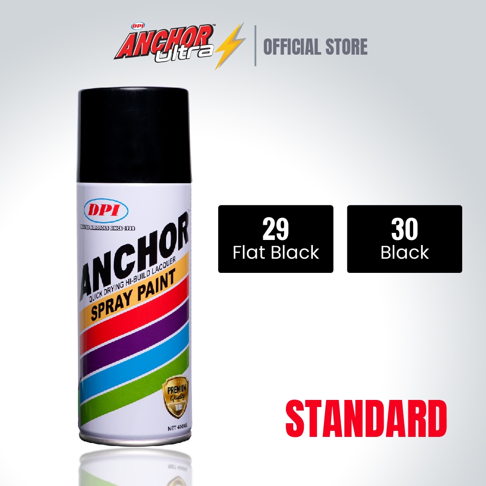 DPI Anchor Standard # 29 Flat Black / # 30 Black Color 400ml Spray ...