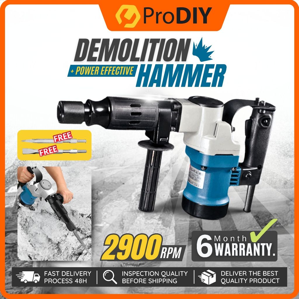 Hex Demolition Hammer 1300W HM0810 Heavy Duty Concrete Breaker Electric ...