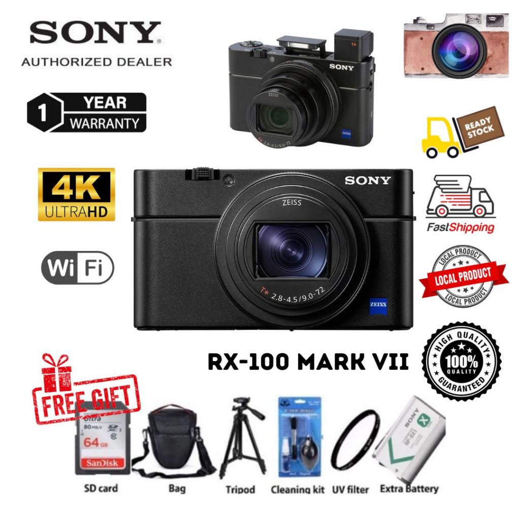 (Ready Stock) Sony RX100 VII Mark 7 Premium Compact Camera with 1.0 ...