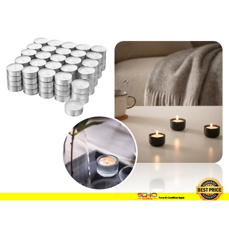 IKEA-GLIMMA Unscented tealight,100pcs | Shopee Malaysia