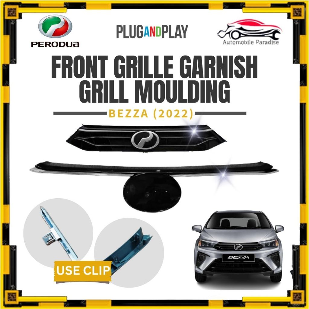 Perodua Bezza - Front Grille Moulding with Chrome Garnish Line ...