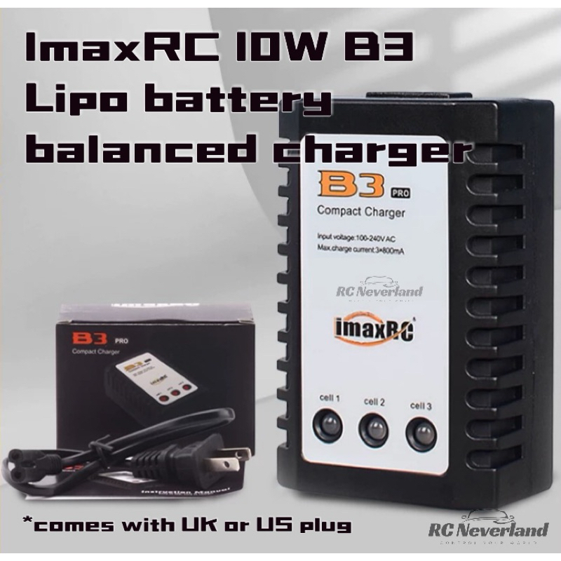 ImaxRC 10W B3 Lipo battery balanced charger fast model aircraft battery 2S3S lithium battery ...