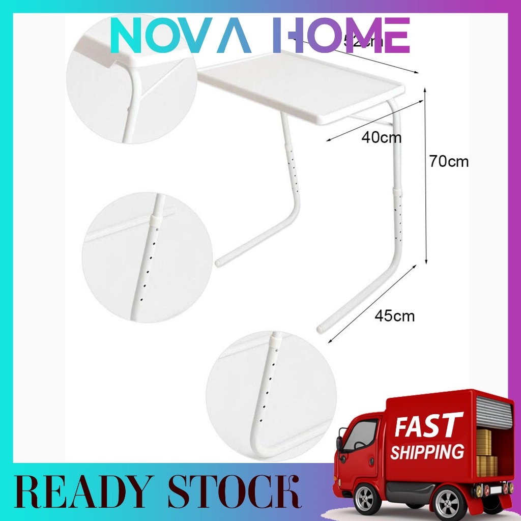 READY STOCK Meja Lipat Laptop Belajar Kerja Table Mate Foldable and ...