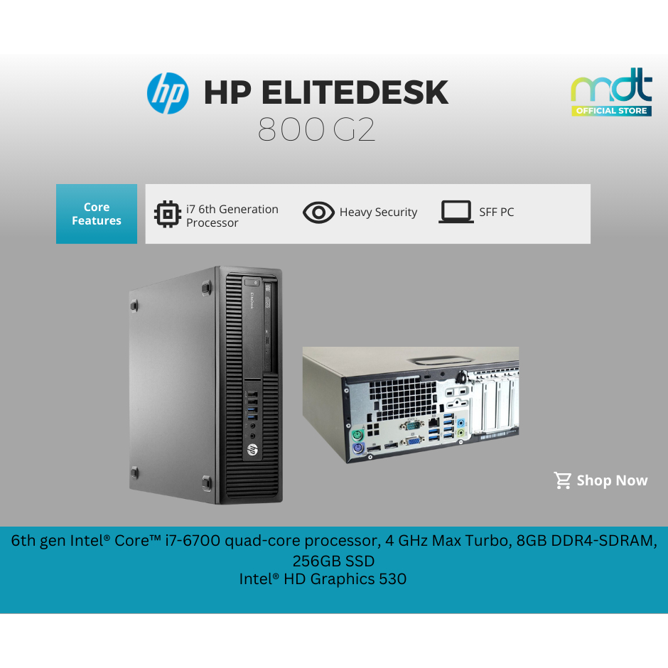 HP ELITEDESK/PRODESK SFF PC 800 G2/ 600 G2 CORE i7/i5 6th GEN WIN 10 ...