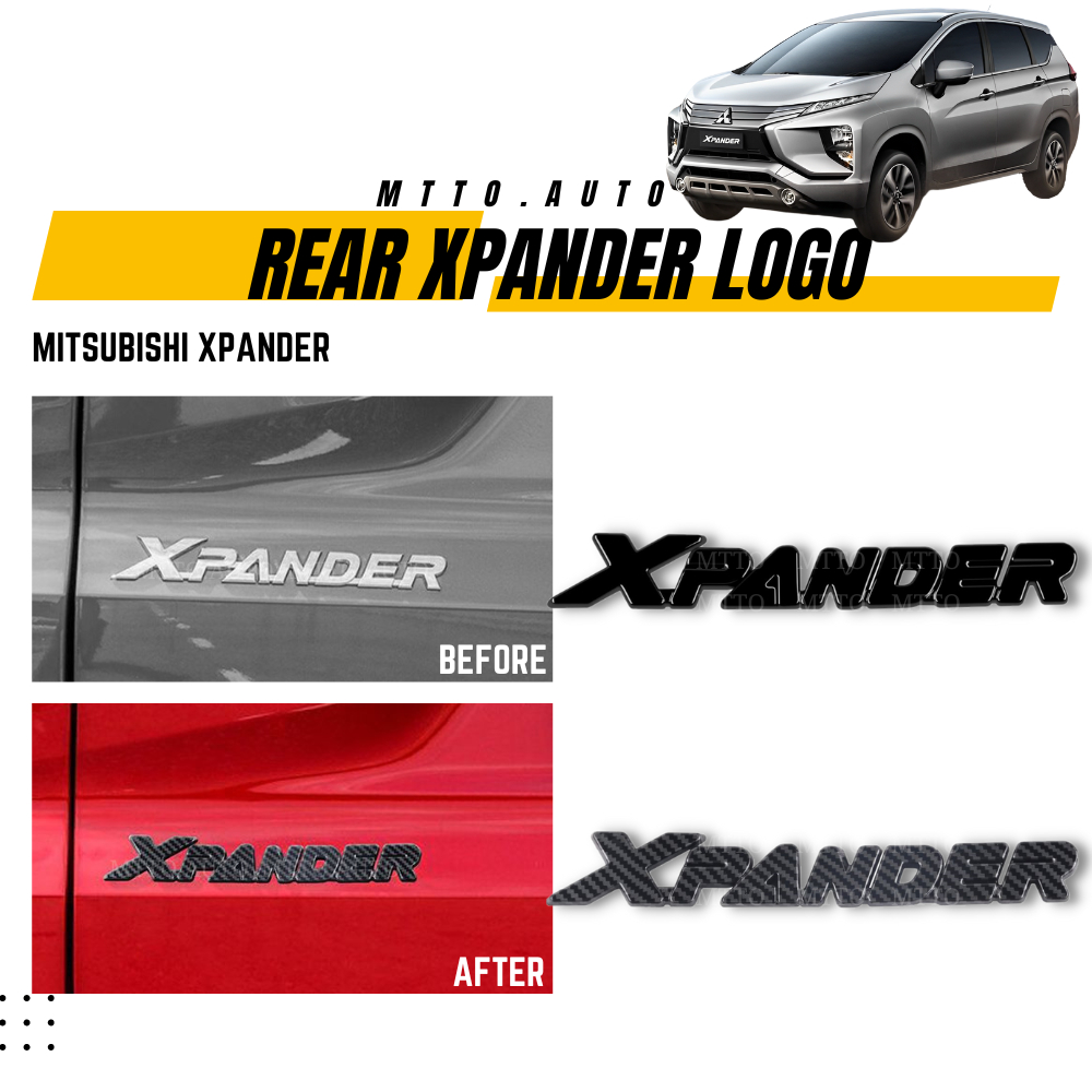 MTTO Mitsubishi Xpander Exterior Car Emblem Rear Xpander Logo Cover ...