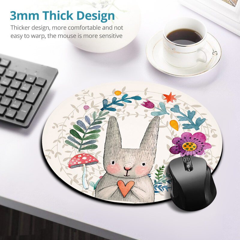 Cute Rabbit Mouse Pad (20cm) | Shopee Malaysia