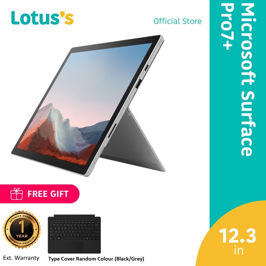 [Mega Deal] Microsoft Surface Pro 7+ i7 |16GB | 256GB (Black) + 1 Year Extended Warranty + Type ...