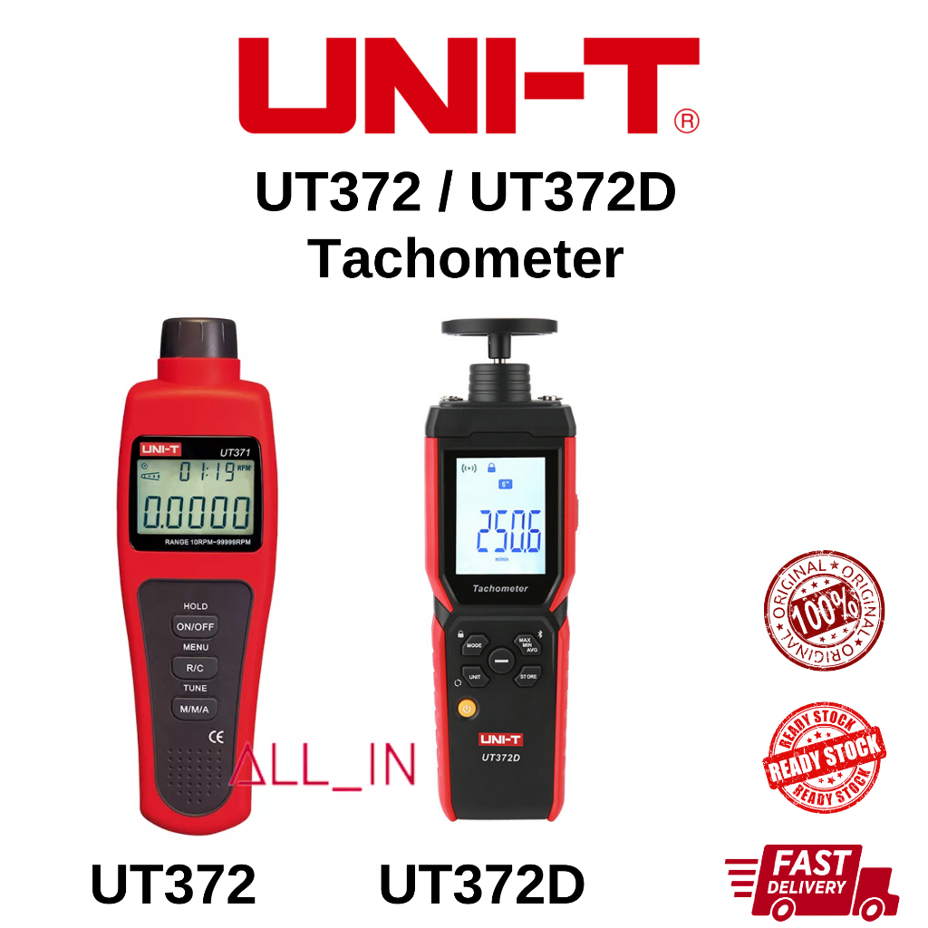 UNI-T UT372 / UT372D Usb Non Contact Tachometer Rpm Tachometer | Shopee ...