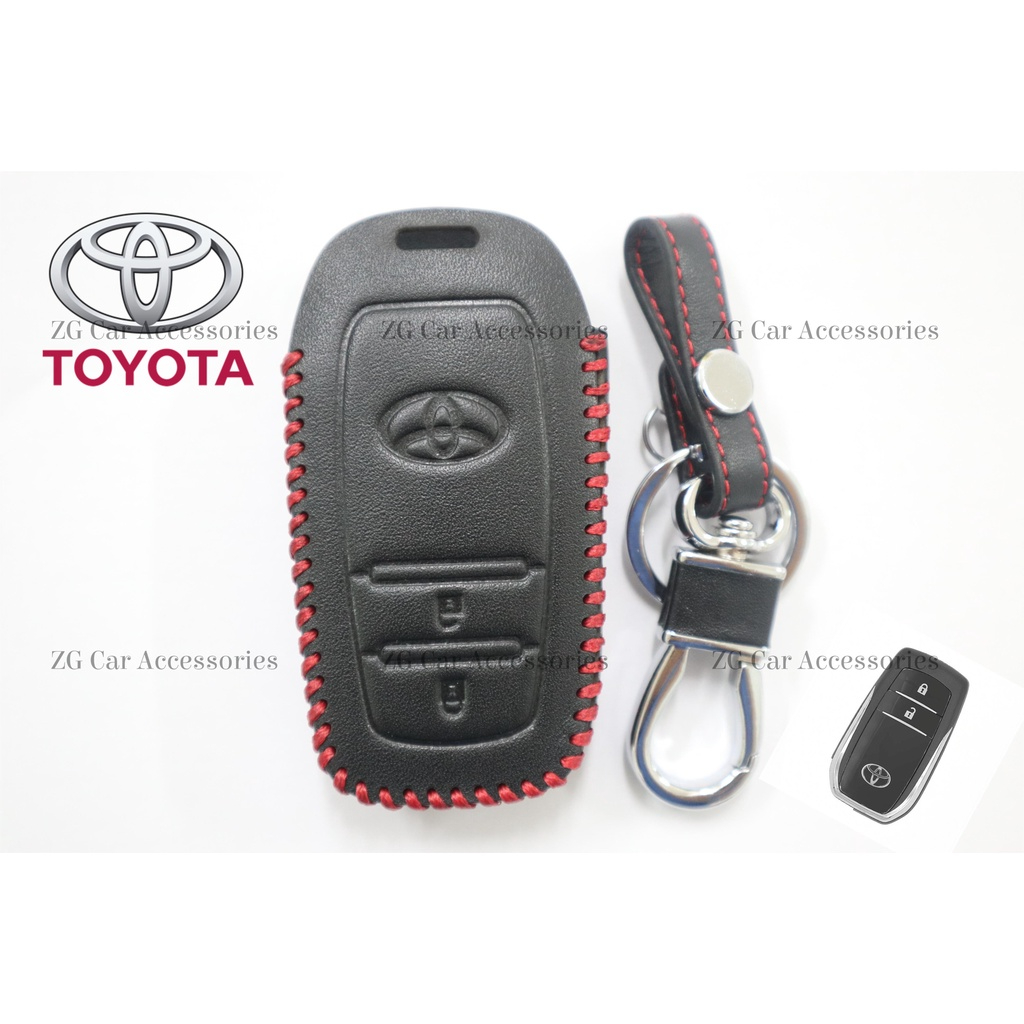 TOYOTA HILUX RENO 2016-2019 Genuine Leather Smart Key Case Cover ...