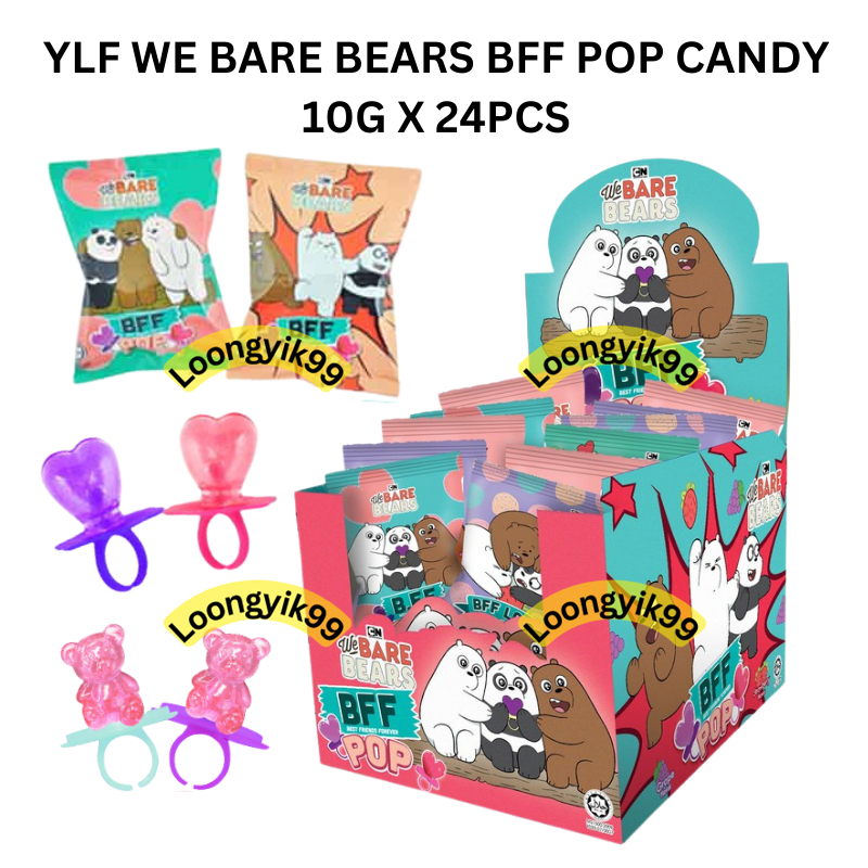 YLF WE BARE BEARS BFF POP CANDY 10G X 24PCS HALAL | Shopee Malaysia