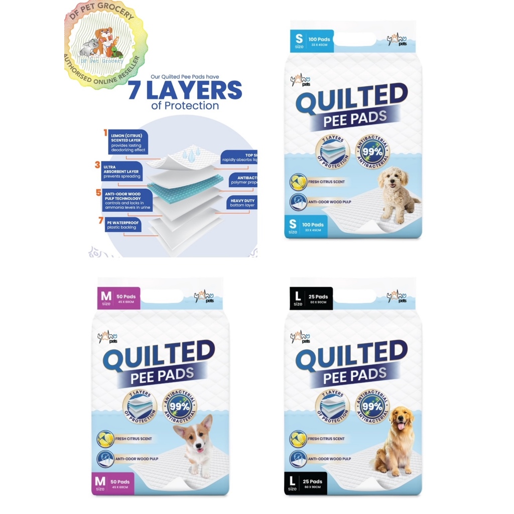 Quilted Pee Pad Wee Wee Pad Pet Training Pad 寵物尿墊 S/M/L YahuPets 99% ...