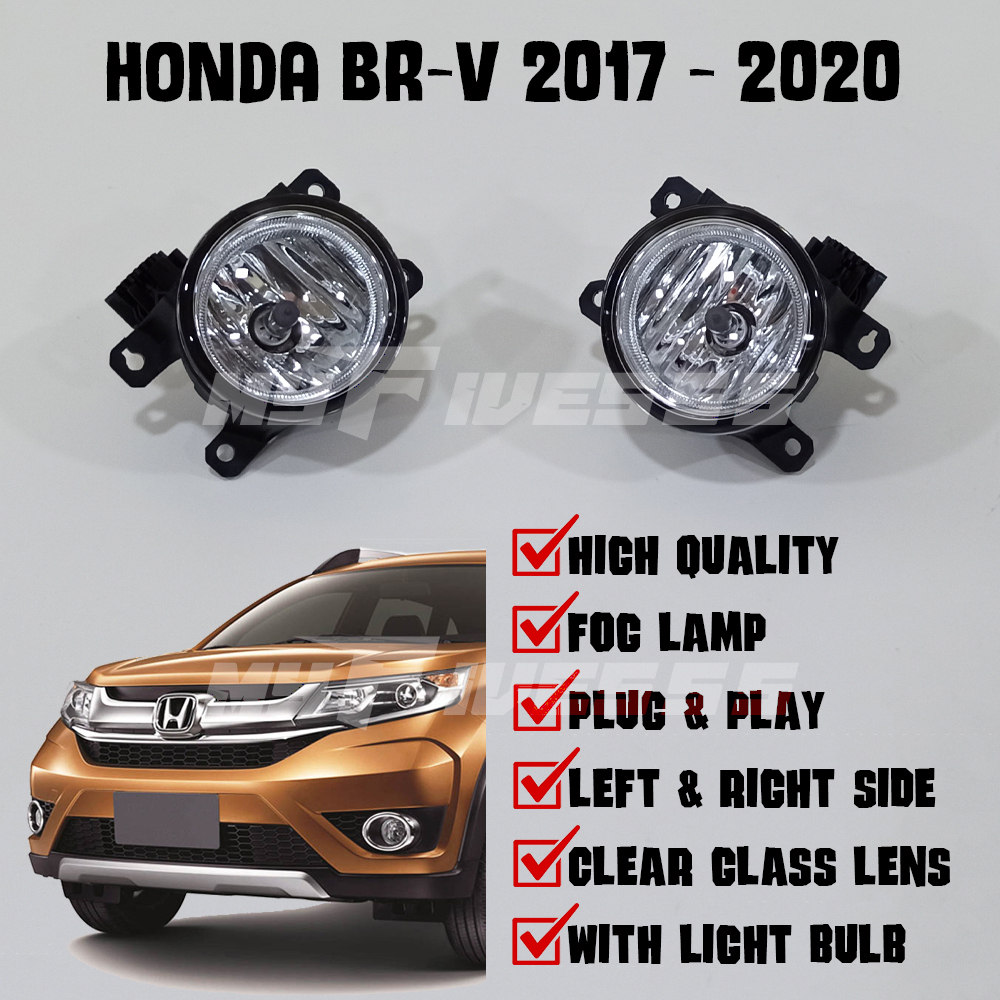 Honda BR-V 2017 2018 2019 2020 BRV 2 pcs Oem Fog Lamp Clear Glass Lens ...