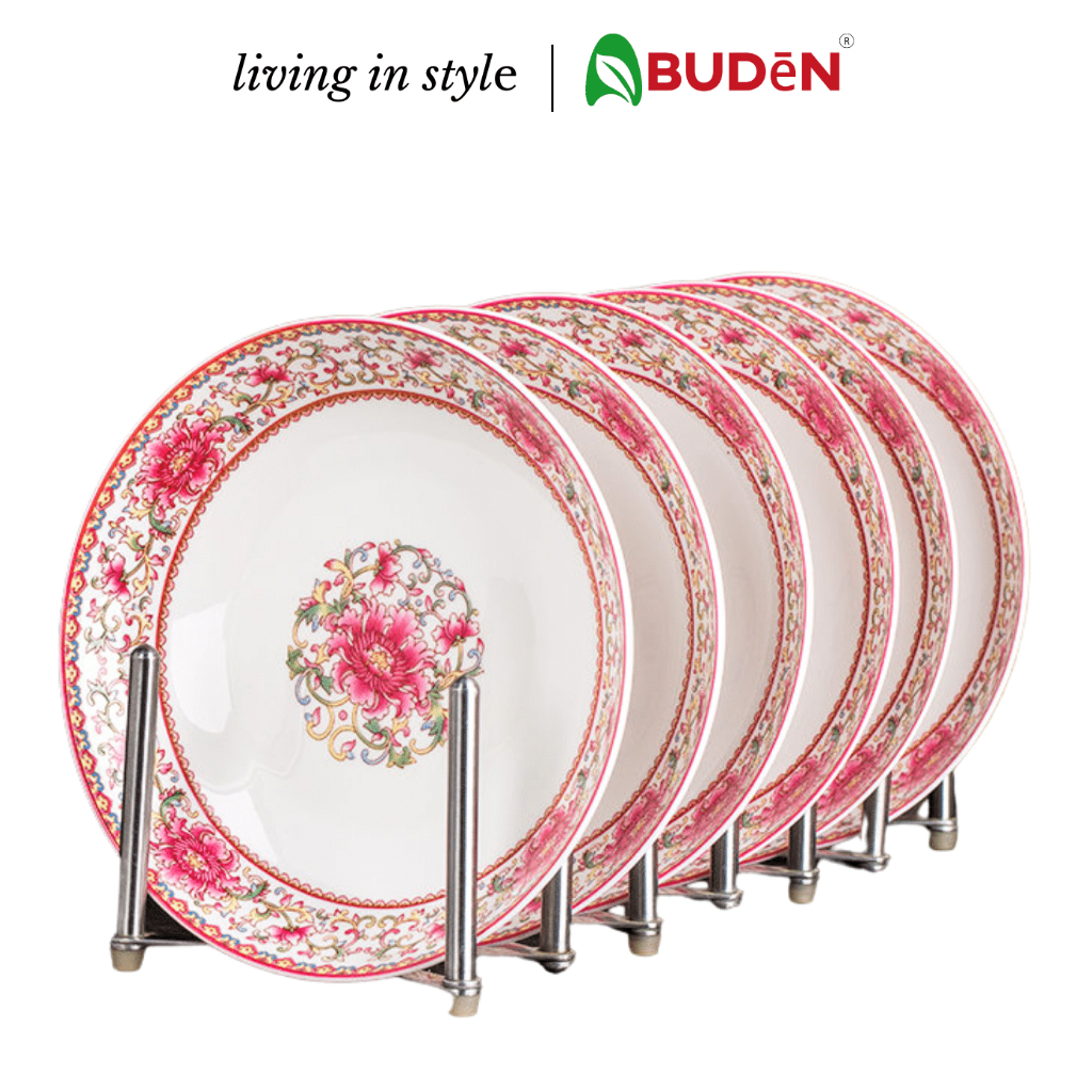 Chinese 8" Deep Dish Plate Porcelain Plate Set Pinggan Porcelain Dinner ...