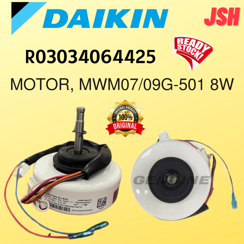 Daikin Indoor Fan Motor-WM07/09G-501 8W@Part Number:R03034064425 ...
