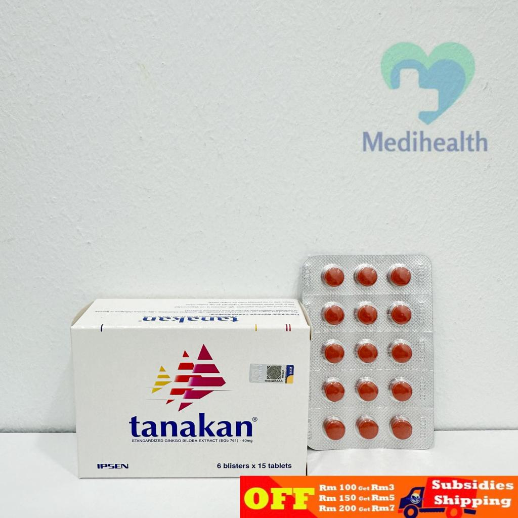 Tanakan Standardized Ginkgo Biloba Extract 40 mg Tablet (1 strip in 15 ...
