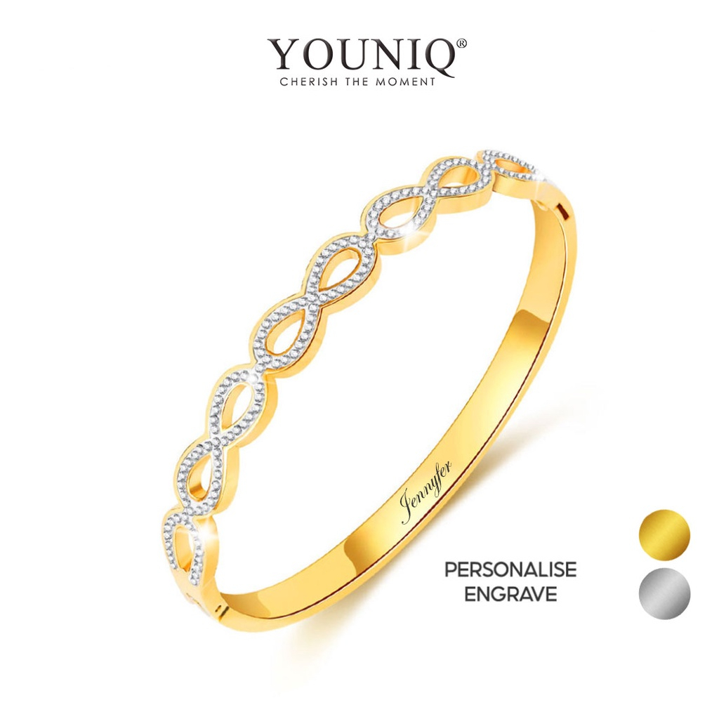 [On Sale] YOUNIQ LE FINNE 18K Gold / Silver Titanium Steel Infinity ...