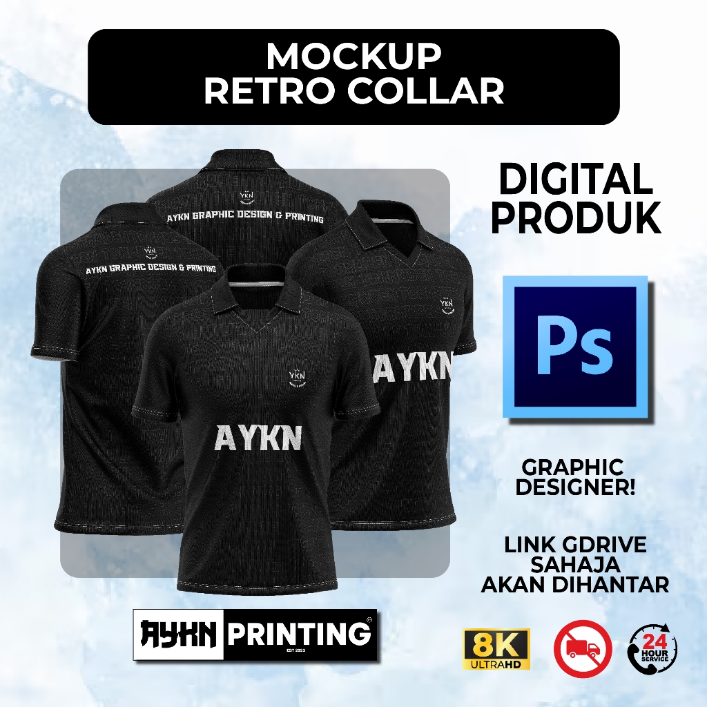 AYKN MOCKUP RETRO JERSEY PREMIUM | Shopee Malaysia