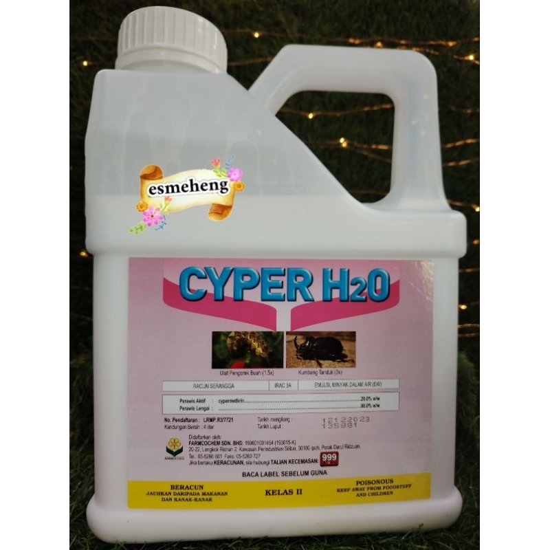 4L Cyper H20 Cypermethrin 20% / Kesing / Kutu Beruang / Padi / Kacang ...