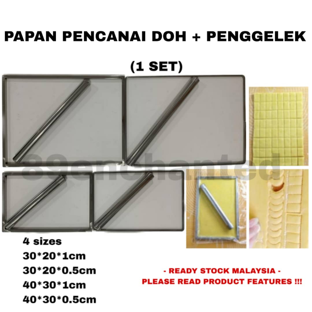 Penggelek Doh / Dough Leveler Frame/ Roll Pin Stainless Steel ...