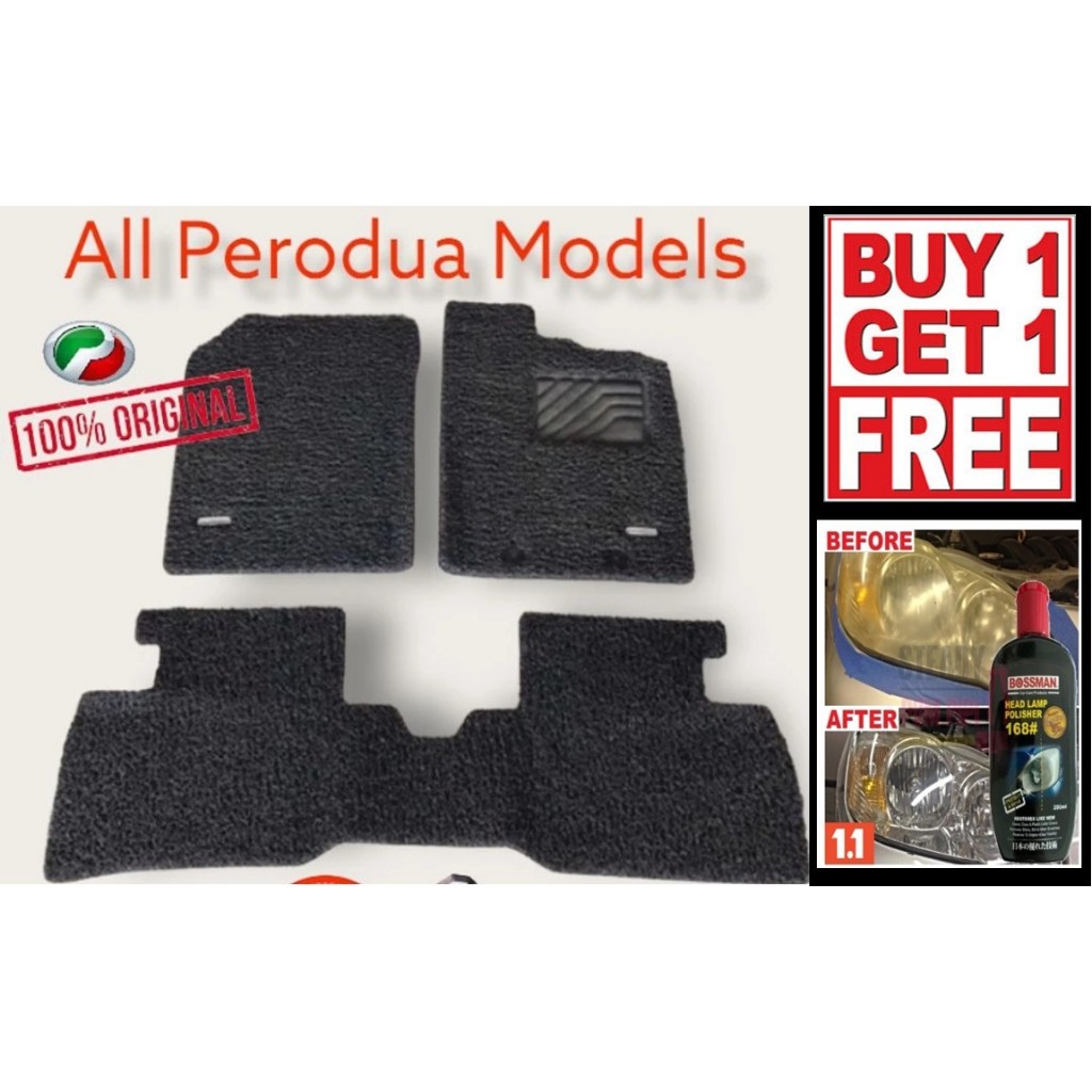 Perodua GearUp Ori Custom Coil Mats carpet Axia New Myvi Aruz Bezza ...