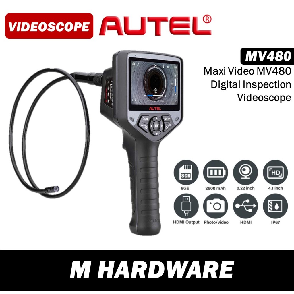 Autel MaxiVideo MV480 Digital Inspection Videoscope 1080P HD, 360 ...
