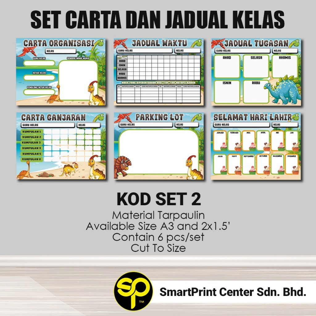 BANNER SET KECERIAAN KELAS (CARTA DAN JADUAL) PKK/ PAK21 PELBAGAI TEMA ...