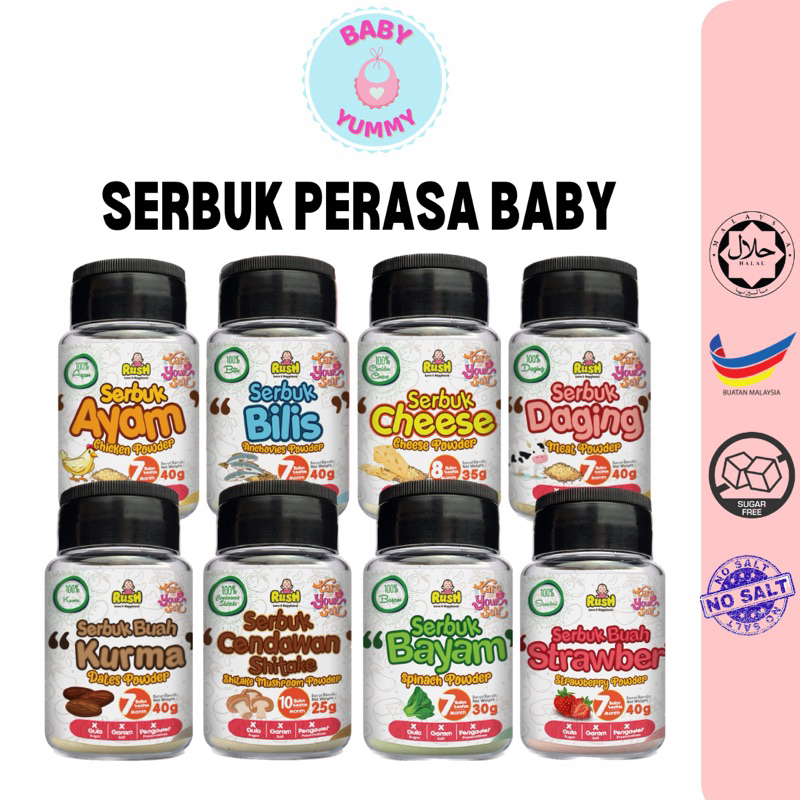(FAST SHIPPING) RUSH SERBUK PERASA BABY NATURAL NO SUGAR NO SALT ...