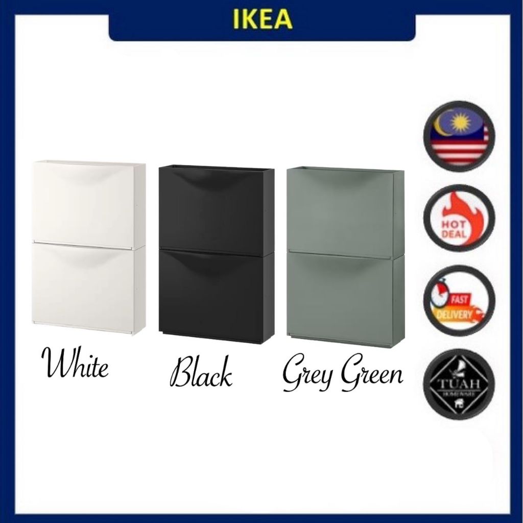 IKEA TRONES Shoe Cabinet / Storage (52x18x39cm) - 2PCS | Shopee Malaysia