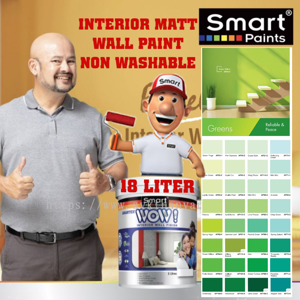 SINAR SMART WOW EMULSION PAINT 18 LITER Cat Batu Cat Dinding Dalam CAT ...