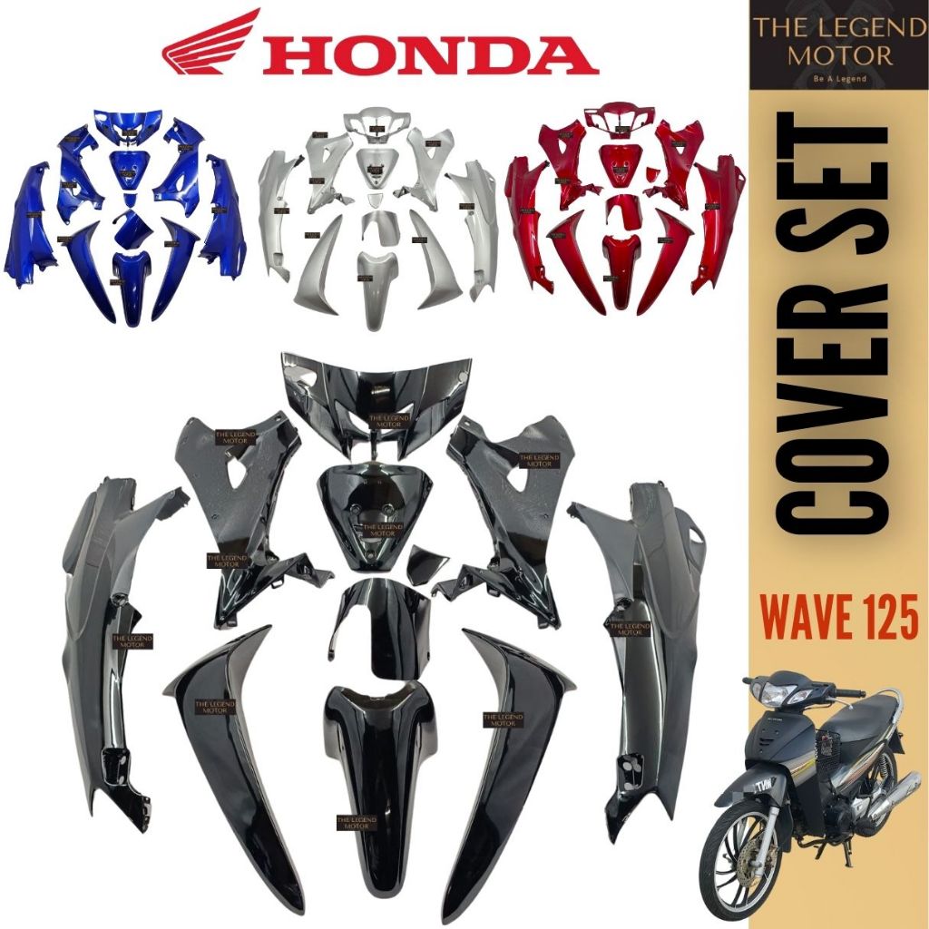 HONDA WAVE125 WAVE 125 Coverset Body Cover Set Caver Kaver KOVER GOLD ...