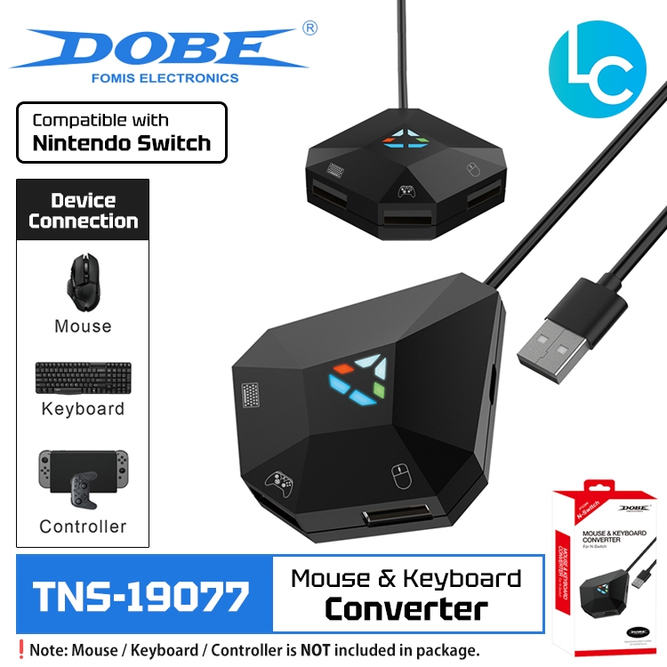Dobe TNS-19077 Game Keyboard and Mouse Converter Adapter for N-Switch ...